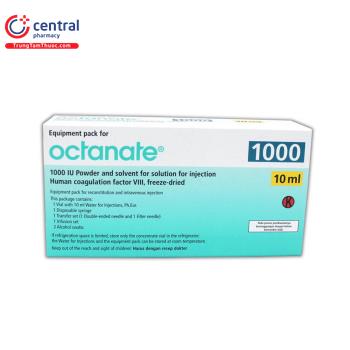 [CHÍNH HÃNG] Thuốc Octanate 1000UI điều trị Haemophilia A