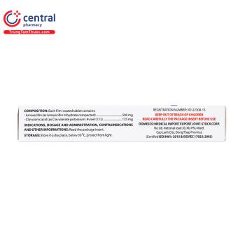 [CHÍNH HÃNG] Thuốc Ofmantine Domesco 625mg điều trị nhiễm khuẩn