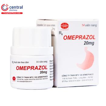Thuốc Omeprazole 20mg Armephaco trị bệnh loét dạ dày tá tràng