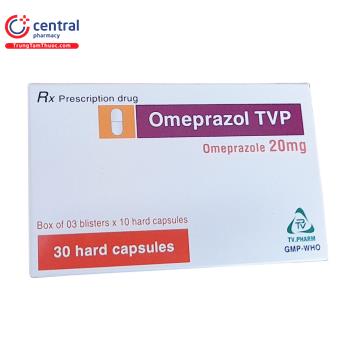 [CHÍNH HÃNG] Thuốc Omeprazol TVP 20mg dự phòng, điều trị viêm dạ dày