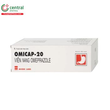 Thuốc Omicap-20 điều trị viêm loét, trào ngược dạ dày, thực quản