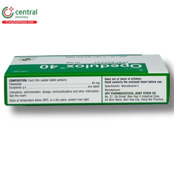 Thuốc Opedulox 40mg - Chỉ định điều trị cho bệnh nhân bị gout