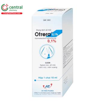 Thuốc Otrera 0,1% - Điều trị nghẹt mũi và sung huyết mũi do viêm mũi