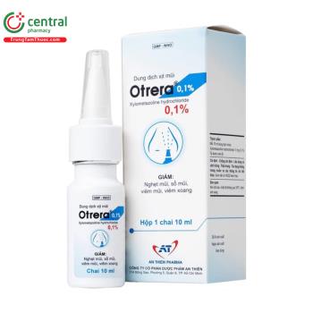 Thuốc Otrera 0,1% - Điều trị nghẹt mũi và sung huyết mũi do viêm mũi