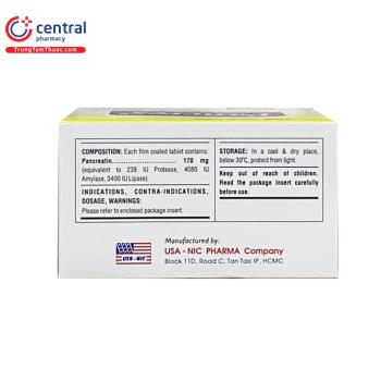 [CHÍNH HÃNG] Thuốc Pancres 170mg điều trị rối loạn tiêu hoá