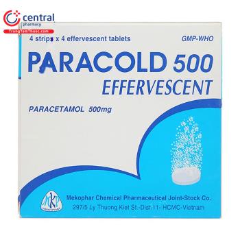 [CHÍNH HÃNG] Thuốc Paracold 500 Effervescent - giảm đau nhanh chóng