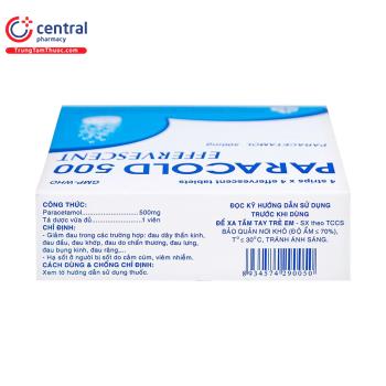 [CHÍNH HÃNG] Thuốc Paracold 500 Effervescent - giảm đau nhanh chóng