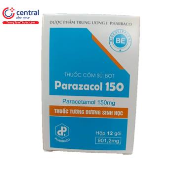 [CHÍNH HÃNG] Thuốc cốm sủi bọt Parazacol 150 hạ sốt và giảm đau