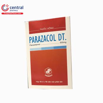 [CHÍNH HÃNG] Thuốc Parazacol DT. 500mg trị sốt, cơn đau hiệu qủa