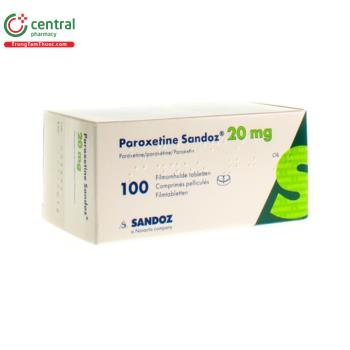 Thuốc Paroxetine Sandoz 20mg điều trị trầm cảm nặng, rối loạn lo âu