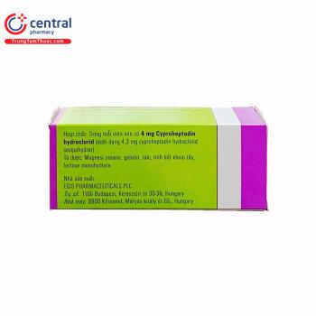 [CHÍNH HÃNG] Thuốc Peritol 4mg hộp 100 viên trị viêm da, dị ứng tốt
