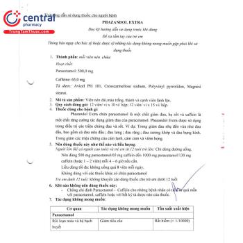 [CHÍNH HÃNG] Thuốc Phazandol Extra: Hiệu quả tức thì, giảm đau hạ sốt