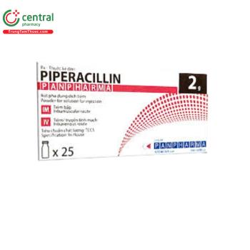 Thuốc kháng sinh Piperacillin Panpharma 2g điều trị nhiễm trùng nặng