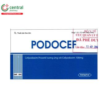 Podocef 100mg - Thuốc uống trị nhiễm trùng do vi khuẩn nhạy cảm
