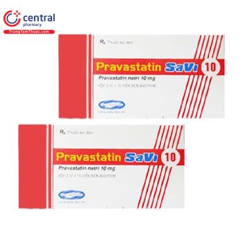 [CHÍNH HÃNG] Thuốc Pravastatin Savi 10 điều trị rối loạn lipid máu
