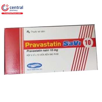 [CHÍNH HÃNG] Thuốc Pravastatin Savi 10 điều trị rối loạn lipid máu