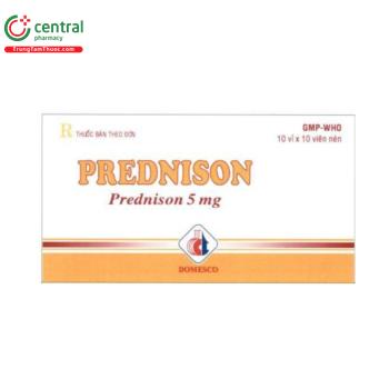 Thuốc Prednison 5mg Domesco (viên nén): Chống viêm, ức chế miễn dịch