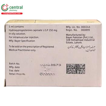 Thuốc tiêm Proluton Depot 250mg Bayer - Dưỡng thai, ngăn ngừa sinh non