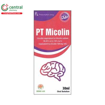 Thuốc PT Micolin 100mg/ml - Điều trị rối loạn thần kinh và nhận thức
