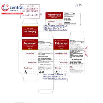 [CHÍNH HÃNG] Thuốc Pulmorest 50ml Santa giúp giảm ho hiệu quả