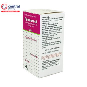[CHÍNH HÃNG] Thuốc Pulmorest 50ml Santa giúp giảm ho hiệu quả