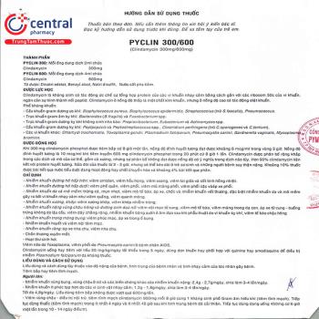[CHÍNH HÃNG] Thuốc Pyclin 600 - thuốc điều trị nhiễm khuẩn hiệu quả