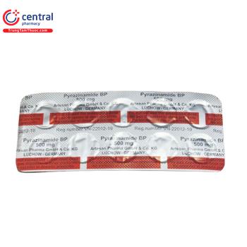 Thuốc Pyrazinamide 500mg Artesan (Đức) dùng phối hợp để điều trị lao