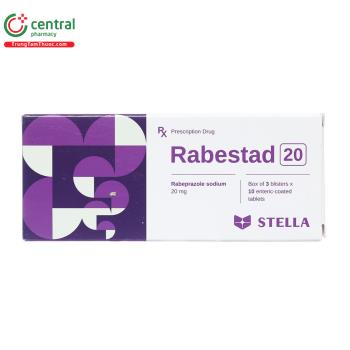 Thuốc Rabestad 20 điều trị trào ngược dạ dày, viêm loét đường tiều hóa