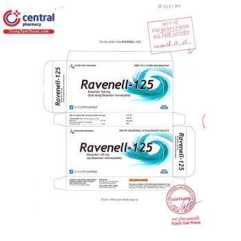 [CHÍNH HÃNG] Thuốc Ravenell-125 điều trị tăng áp lực động mạch phổi