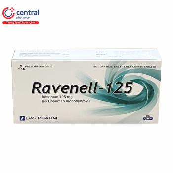 [CHÍNH HÃNG] Thuốc Ravenell-125 điều trị tăng áp lực động mạch phổi