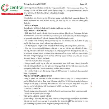 Thuốc Recolin 1000mg/4ml điều trị cho bệnh nhân bị rối loạn nhận thức