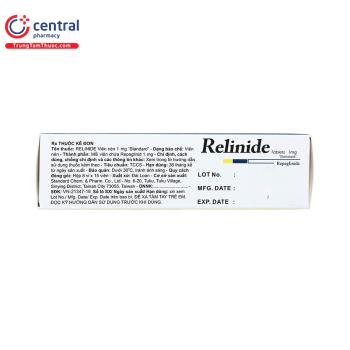 [CHÍNH HÃNG] Thuốc Relinide 1mg điều trị bệnh đái tháo đường
