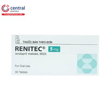 Thuốc Renitec 5mg (Hộp 30 viên): tác dụng, chỉ định, tương tác thuốc