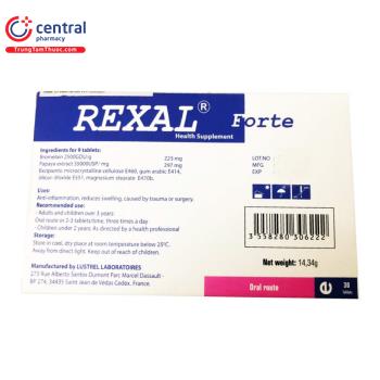 [CHÍNH HÃNG] Rexal forte hỗ trợ điều trị viêm đường hô hấp và phù nề