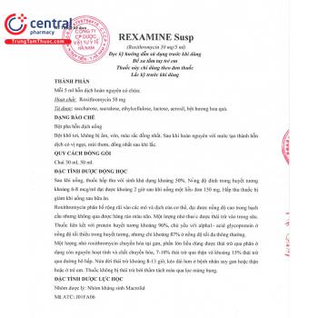 [CHÍNH HÃNG] Thuốc Rexamine Susp điều trị nhiễm khuẩn hiệu quả