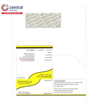 [CHÍNH HÃNG] Thuốc Rostat-10điều trị tăng cholesterol máu hiệu quả