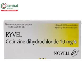 Thuốc Ryvel 10mg - giảm triệu chứng viêm mũi dị ứng, mày đay