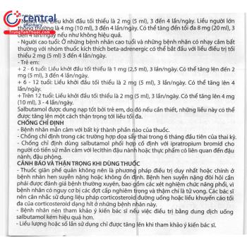 [CHÍNH HÃNG] Thuốc Sallet 2mg/5ml điều trị hen phế quản hiệu quả