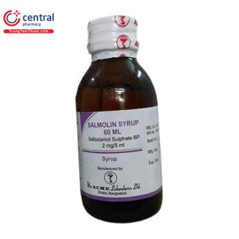 [CHÍNH HÃNG] Thuốc Salmolin Syrup 60ml điều trị hen phế quản