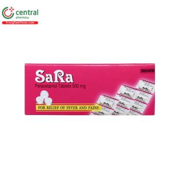 Thuốc hạ sốt Sara 500mg - Tác dụng, liều dùng, lưu ý khi sử dụng