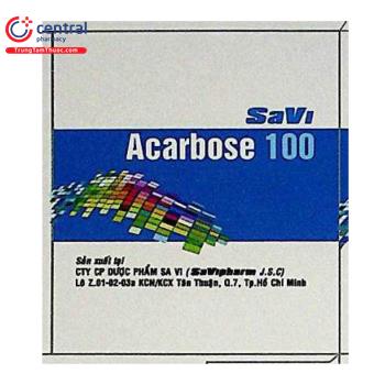 [CHÍNH HÃNG] Thuốc SaVi Acarbose 100 điều trị đái tháo đường type 2