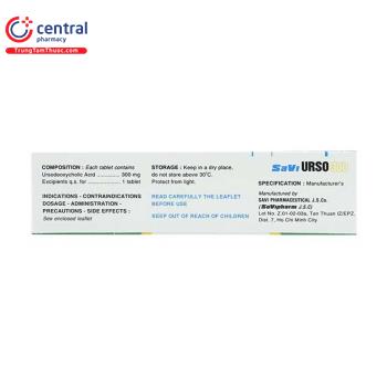 [CHÍNH HÃNG] Savi urso 300 cải thiện chức năng gan trong viêm gan
