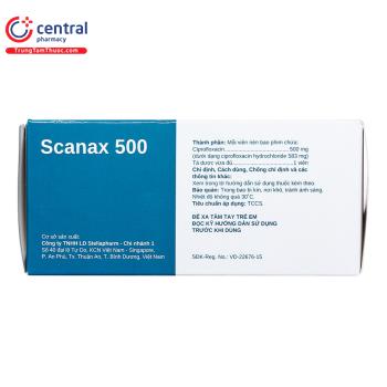 Thuốc Scanax 500 (Ciprofloxacin 500mg) điều trị bệnh nhiễm khuẩn nặng
