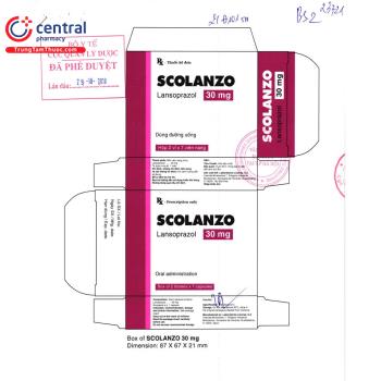 Thuốc điều trị viêm loét dạ dày Scolanzo 30mg: tác dụng - liều dùng