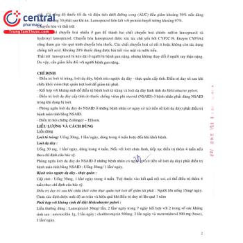 Thuốc điều trị viêm loét dạ dày Scolanzo 30mg: tác dụng - liều dùng