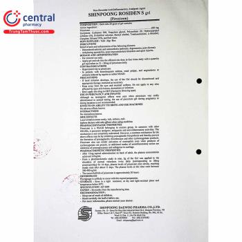 Thuốc gel Shinpoong Rosiden S 200mg giảm viêm đau bệnh xương khớp