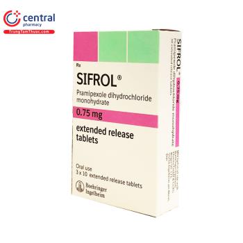 [CHÍNH HÃNG] Thuốc Sifrol 0,75mg chứa Pramipexol điều trị Parkinson