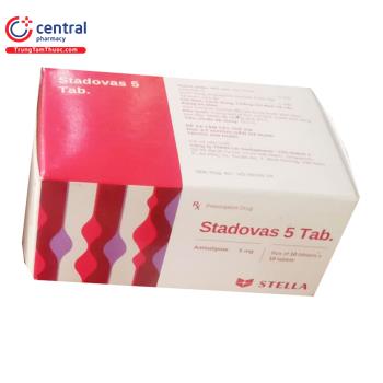 Thuốc Stadovas 5 tab Stella điều trị huyết áp và đau tức ngực