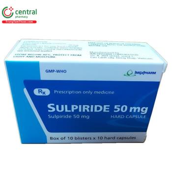 Thuốc Sulpiride 50mg Imexpharm - Điều trị bệnh tâm thần phân liệt