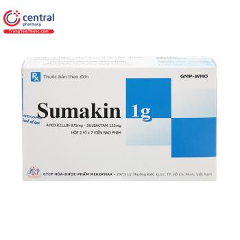 [CHÍNH HÃNG] Thuốc Sumakin 1g điều trị nhiễm khuẩn hiệu quả